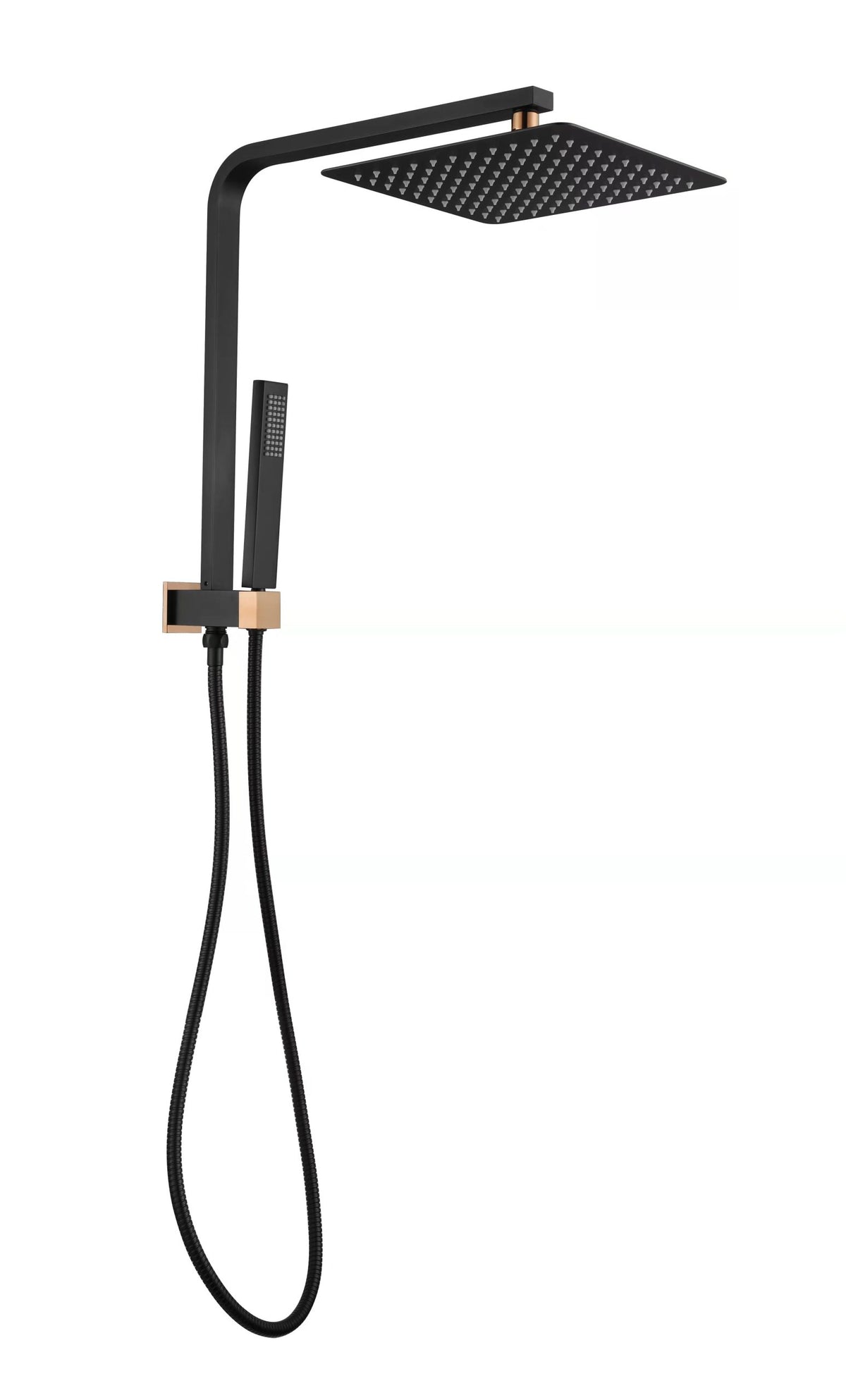 2018-2BRG 10" Twin Black/Rose Gold Shower Column — Renovation Square