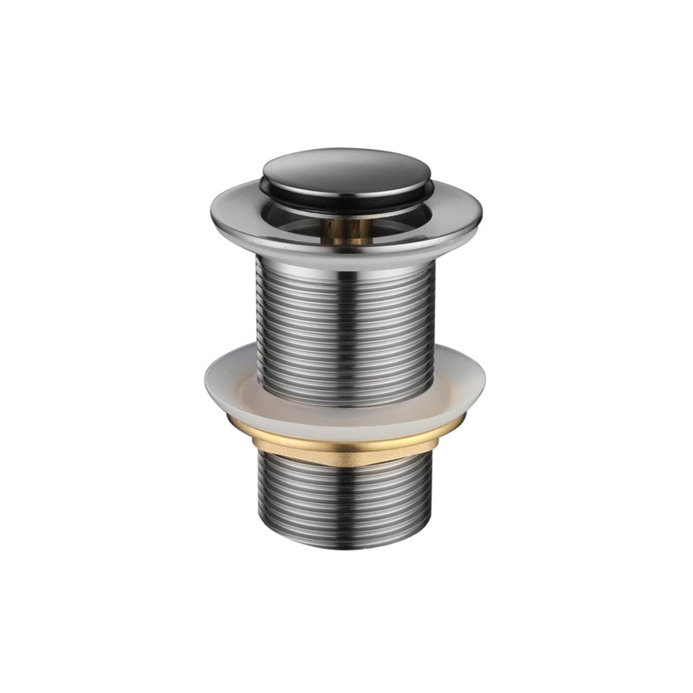 Brushed Nickel 32mm Basin Pop up Waste Plug No Overflow — Renovation Square
