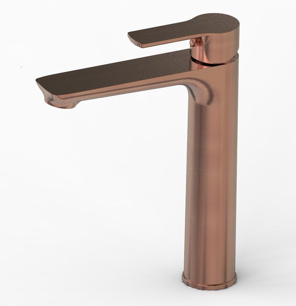 HD5100CO Brushed Copper Tall Basin Mixer — Renovation Square